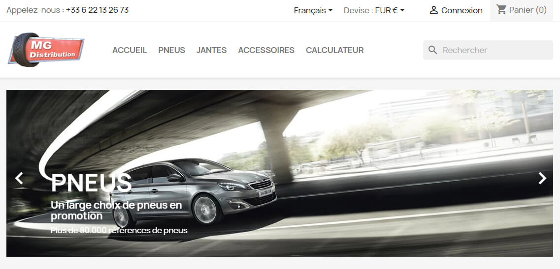 MG Distribution de pneus et jantes - Agence de création site internet e ...